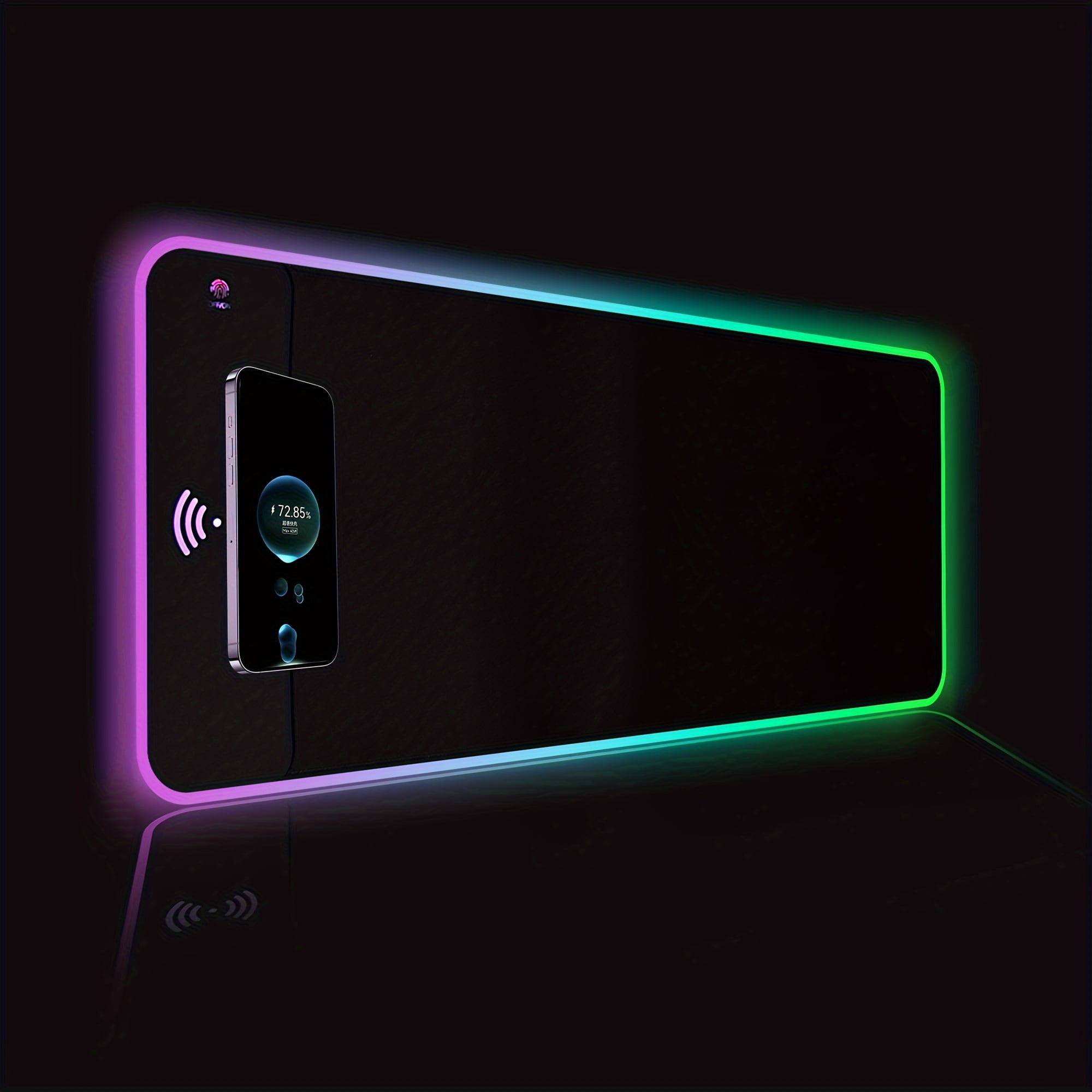 15W wireless charging RGB luminous mouse pad in the dark-oversized ...