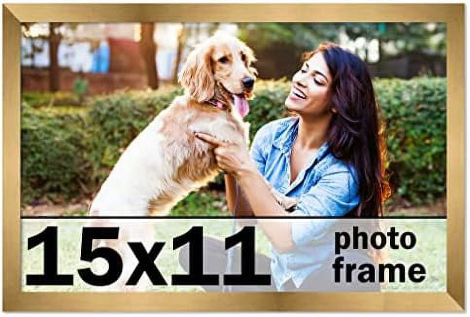 15X11 Frame Bronze Picture Frame - Modern Photo Frame Includes UV ...