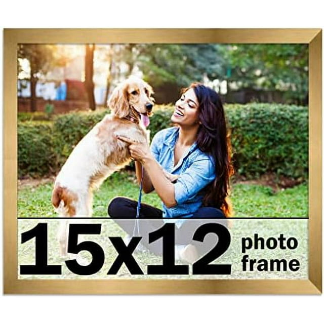 15X12 Frame Bronze Picture Frame - Modern Photo Frame Includes UV ...