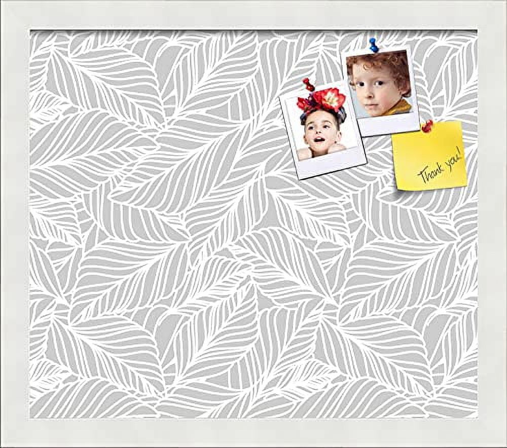 15X13 Inch Cork Bulletin Board. This Decorative Framed Pin Board Comes ...