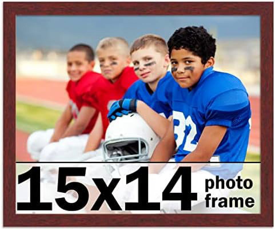 15X14 Frame Brown Mahogany Picture Frame - 100% Solid Wood Frame Kit ...