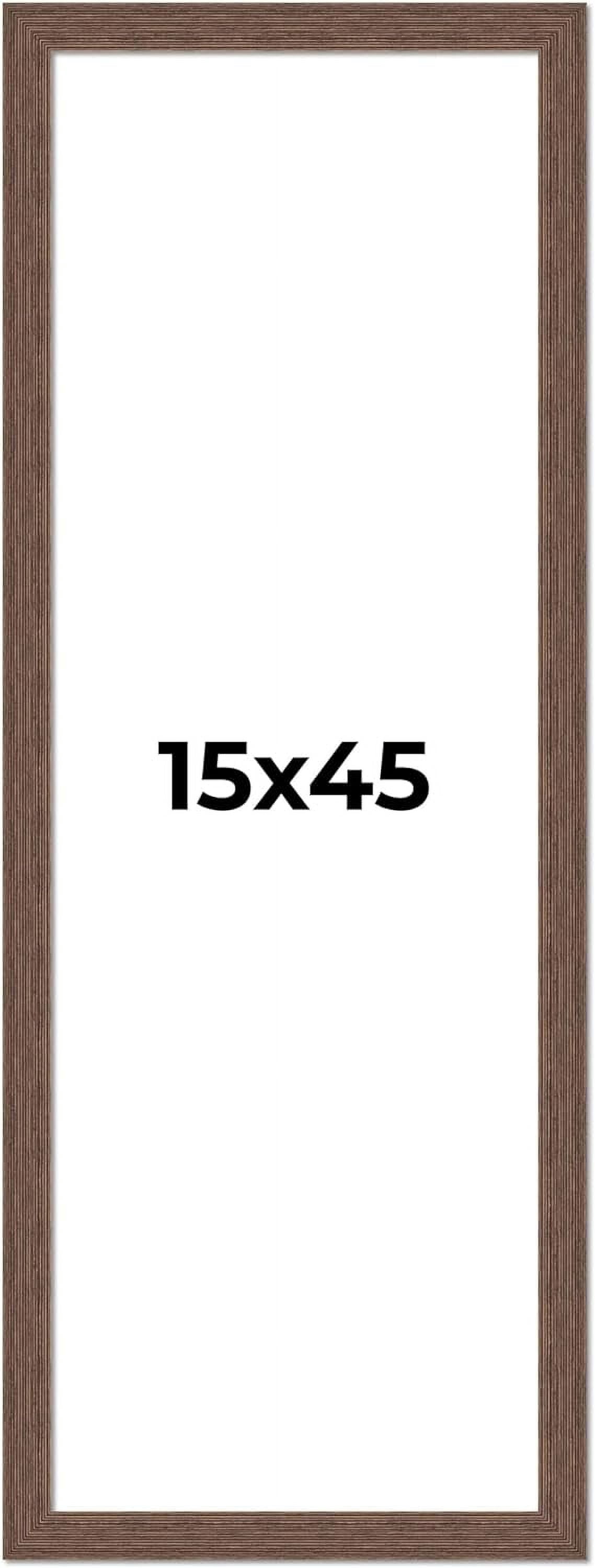 15X45 Frame Brown Distressed Barnwood Picture Frame | Rustic Farmhouse ...