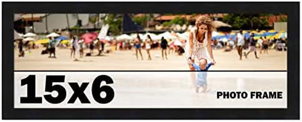 15X6 Frame Black Picture Frame - Complete Modern Photo Frame Includes ...