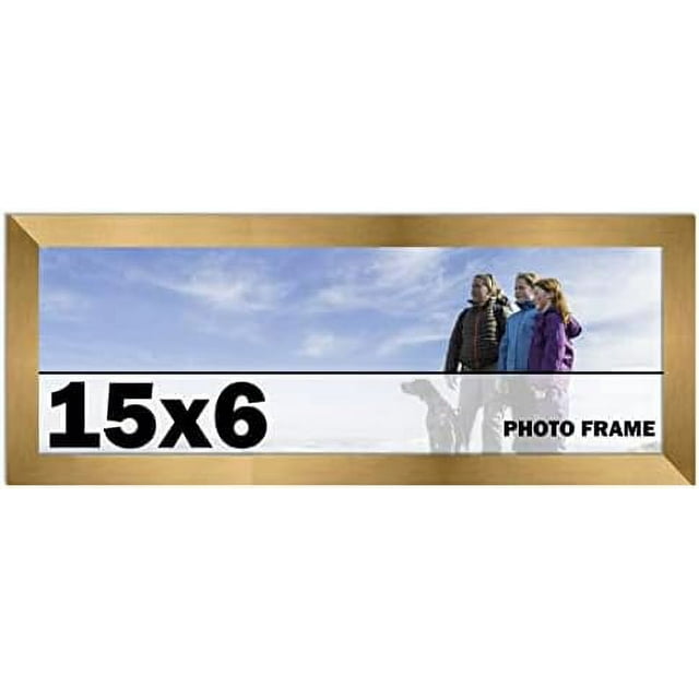 15X6 Frame Bronze Picture Frame - Modern Photo Frame Includes UV Guard ...