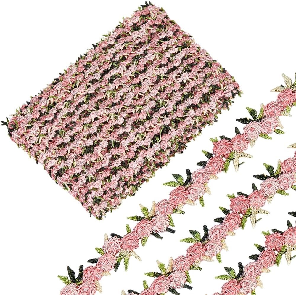 15Yards Floral Lace Trim 2cm/0.79" Rose Flower Lace Applique ...