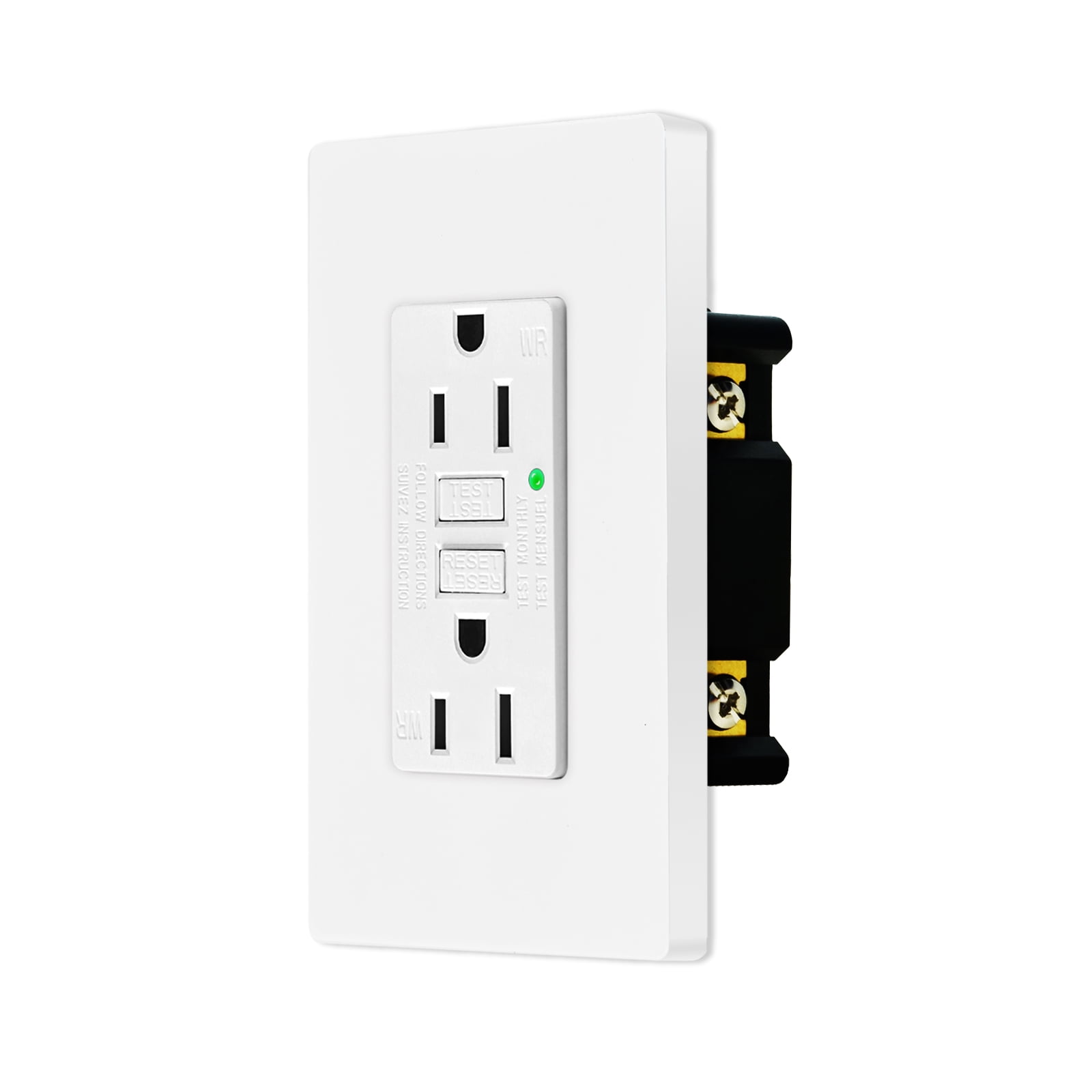 15amp GFCI Outlets, Non-Tamper-Resistant GFI Duplex Receptacles with ...