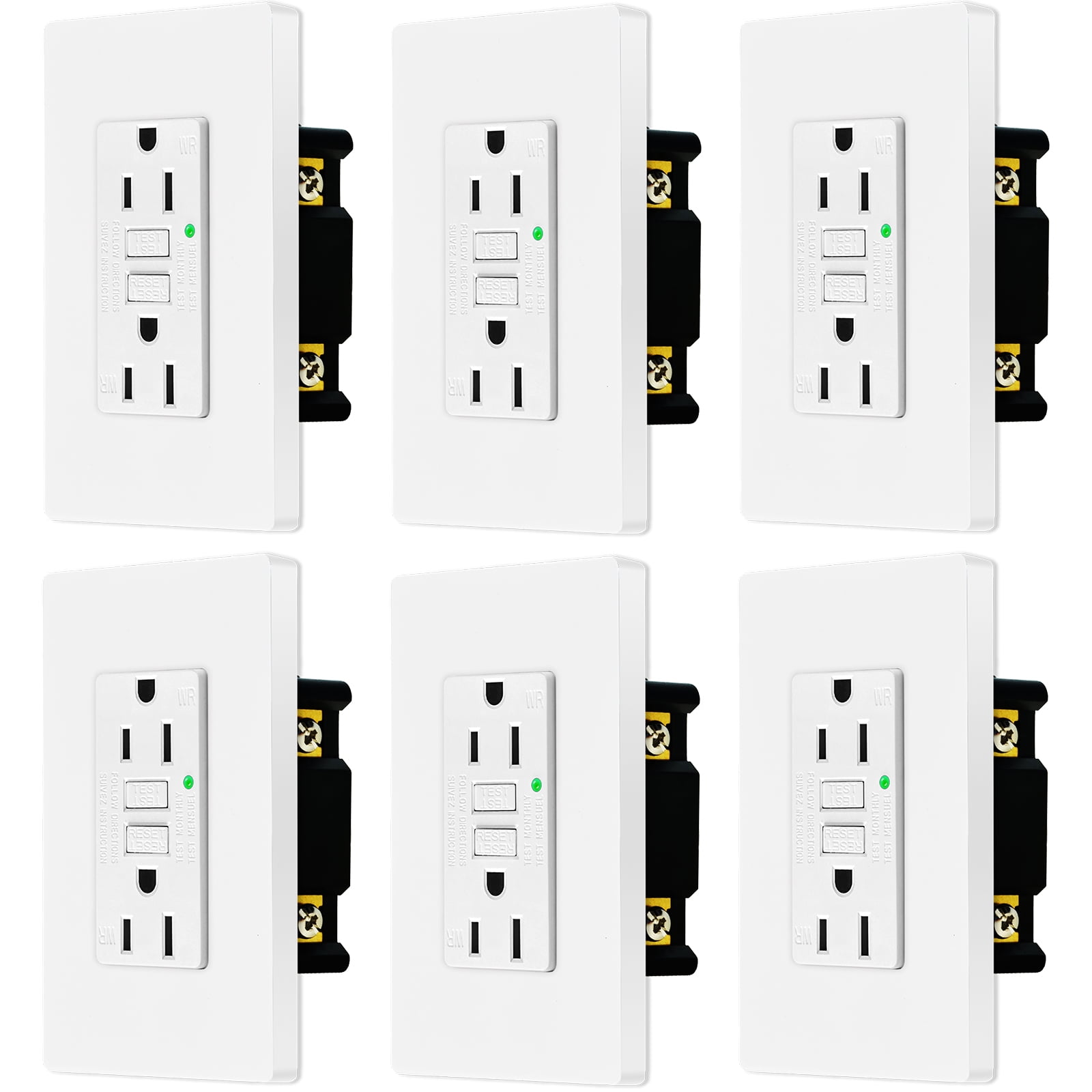 Leviton Electrical Outlets & Receptacles 15Pack 20AMP GFCI GFI Safety ...