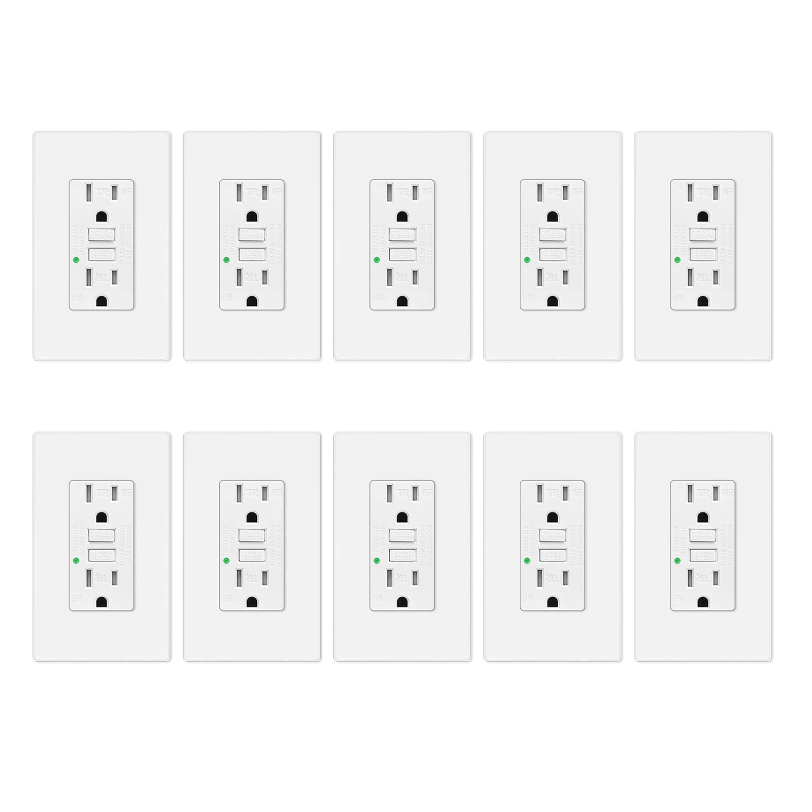 15amp Weather Resistant GFCI Outlet, Tamper Resistant GFI Receptacle ...
