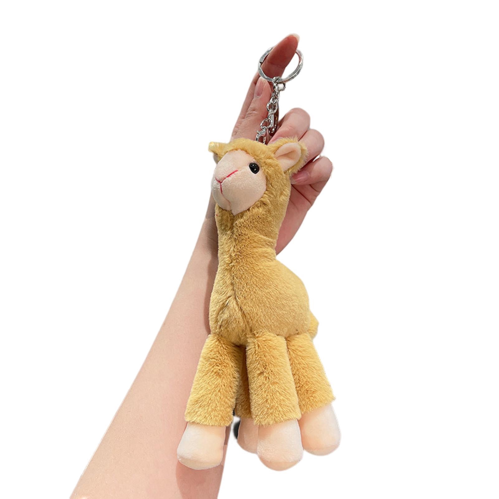 15cm Alpaca Keychain with Cute Long Legs Design 3D Eyes Alpaca Doll ...