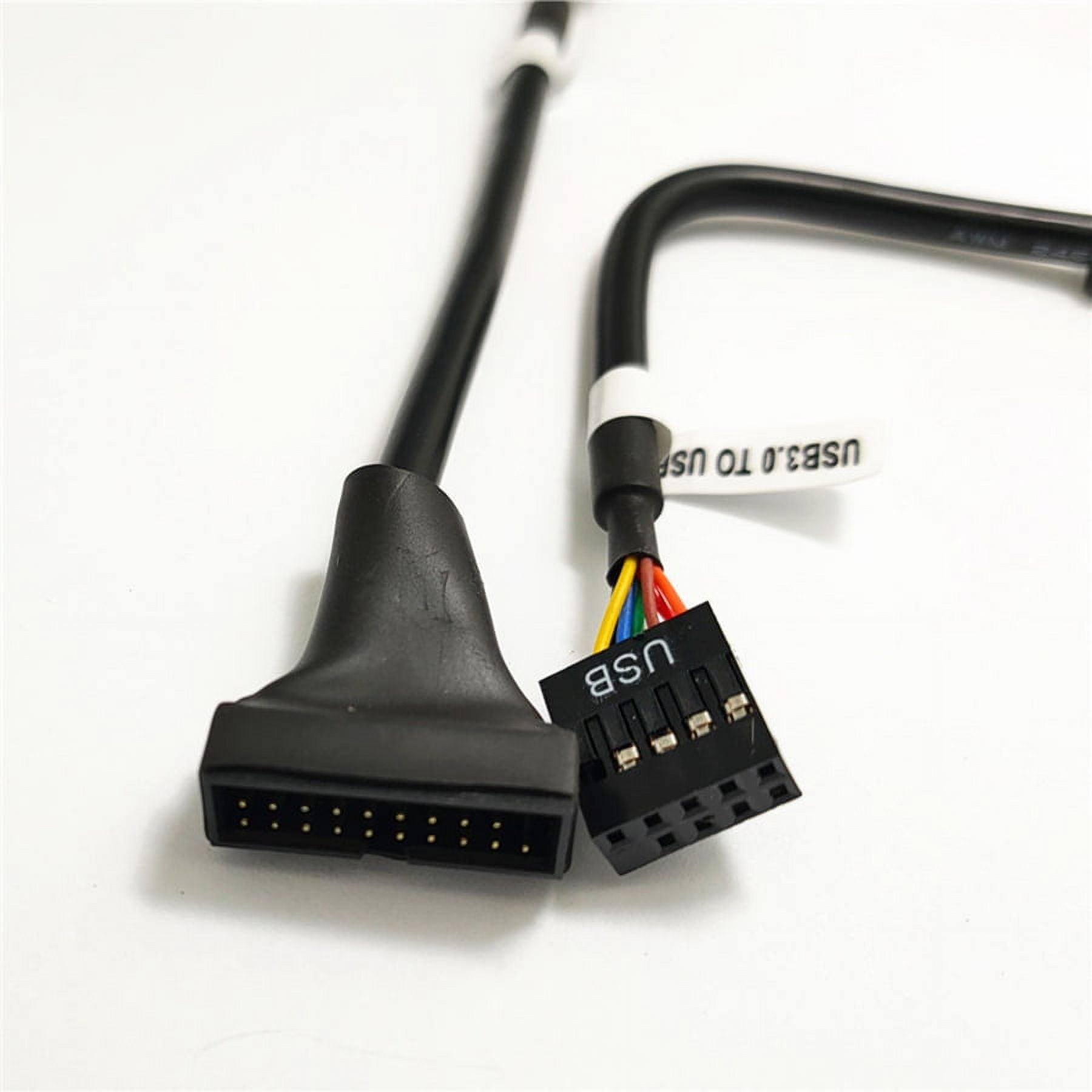 15cm Black PC Cable Adapter Internal 9-Pin Female USB 2.0 to19-Pin Male ...