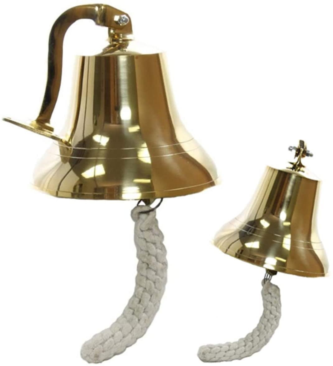 Thor Instruments Co. 4Inch Brass Ship Bell, House Mounted Metal Ringing ...