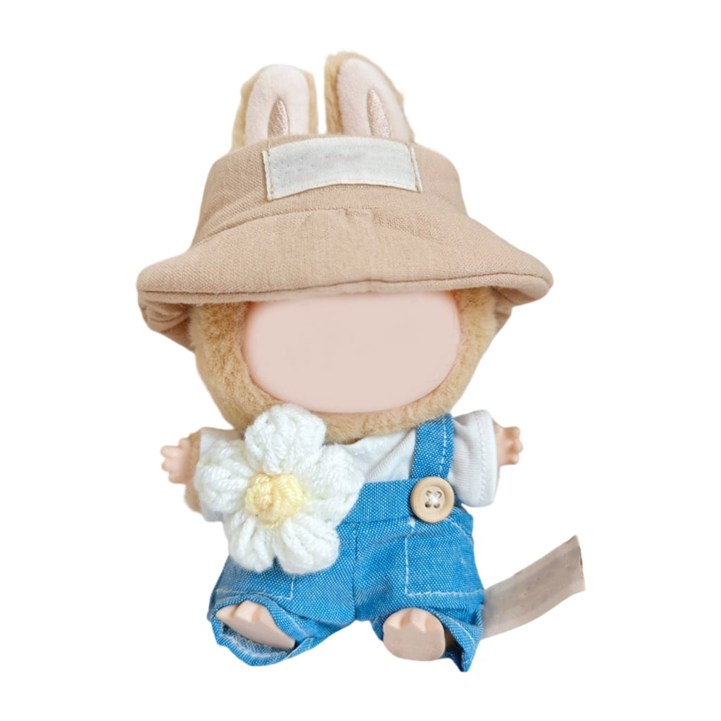 15cm Doll Wardrobe Essential Doll Overalls and Hat Set for Figure Doll ...