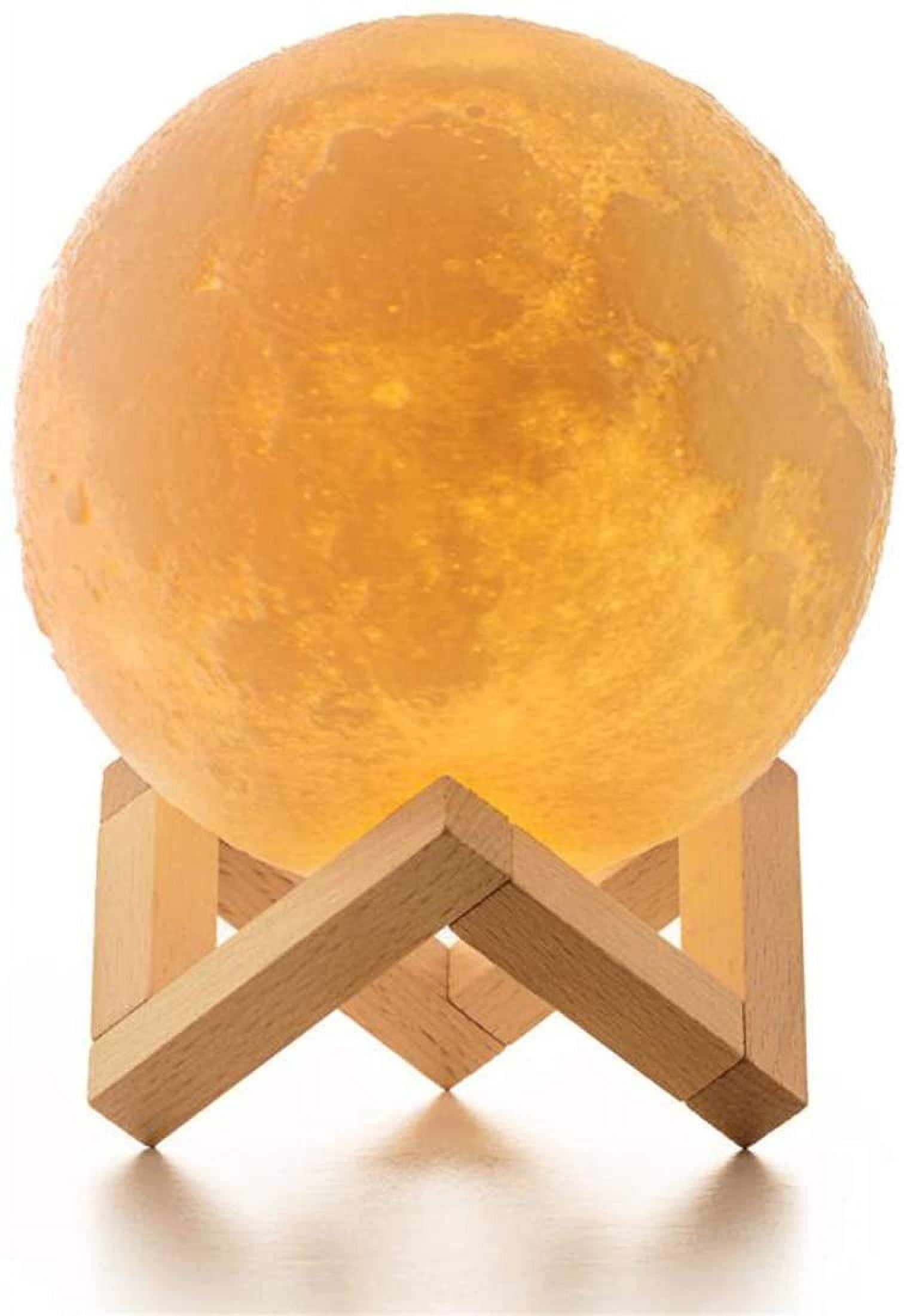 15cm Moon Lamp, 3D Printed Brightness Dimmable Moonlight 16 RGB Colors ...