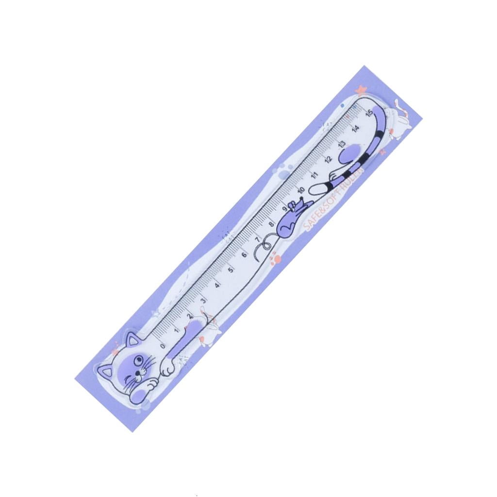 15cm Ruler Soft Ruler with Clear Scale Measuring Tool Lovely Cats Ruler ...