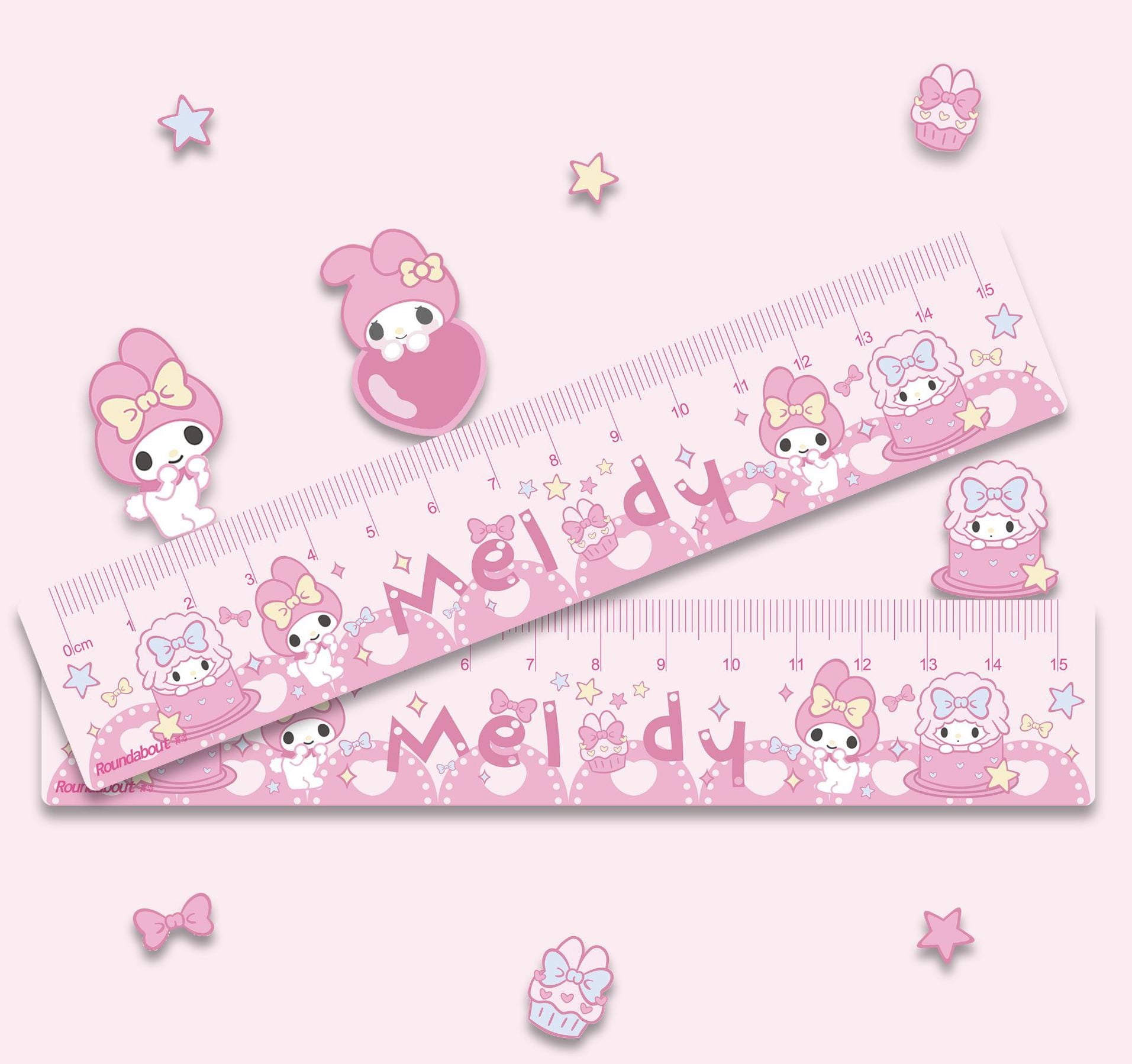 15cm Sanrio Hello Kitty Plastic Ruler Kuiomi Melody Anime Cartoon ...