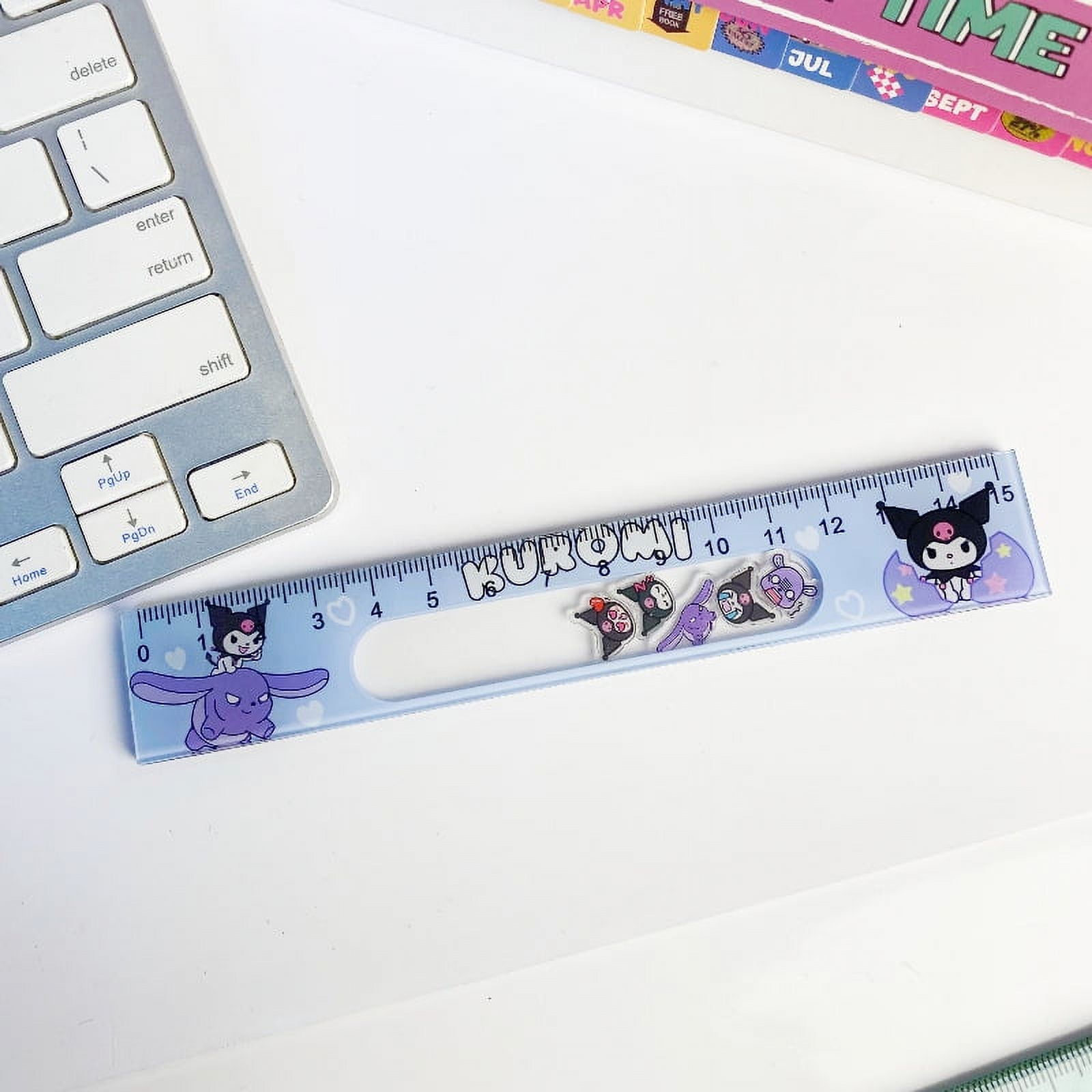 15cm Sanrio Ruler Cute Cartoon Hello Kitty Kuromi Pochacco Animation ...