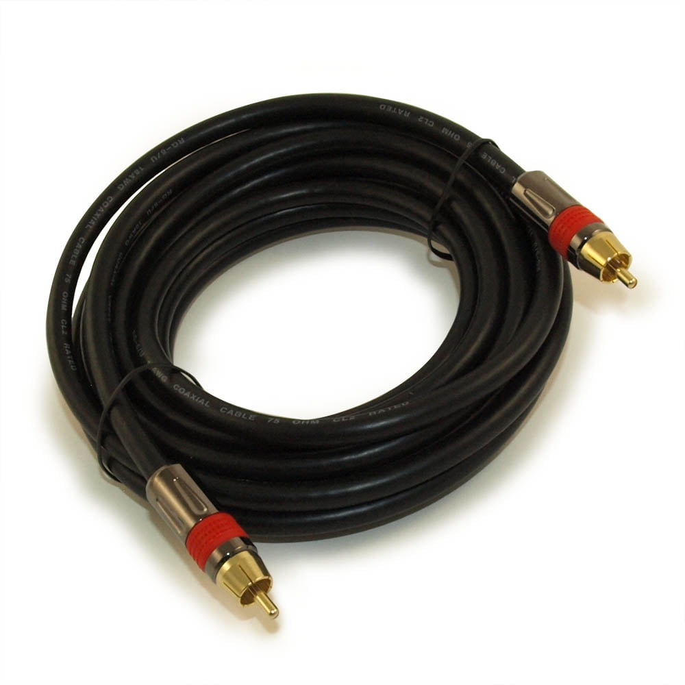 15ft 1 Wire RCA Premium Digital Audio SubWoofer/Video Cable IN WALL ...