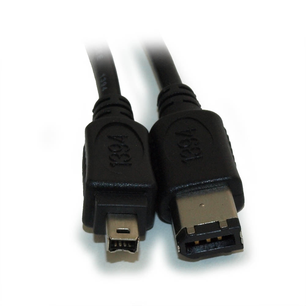 15ft, 6 Pin to 4 Pin Firewire 400 / 1394 / iLink Cable - Walmart.com