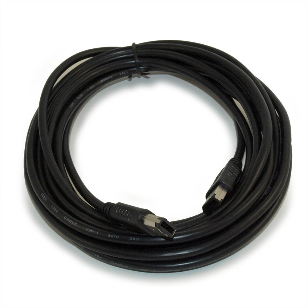 15ft, 6 Pin to 6 Pin Firewire 400 / 1394 / iLink Cable - Walmart.com