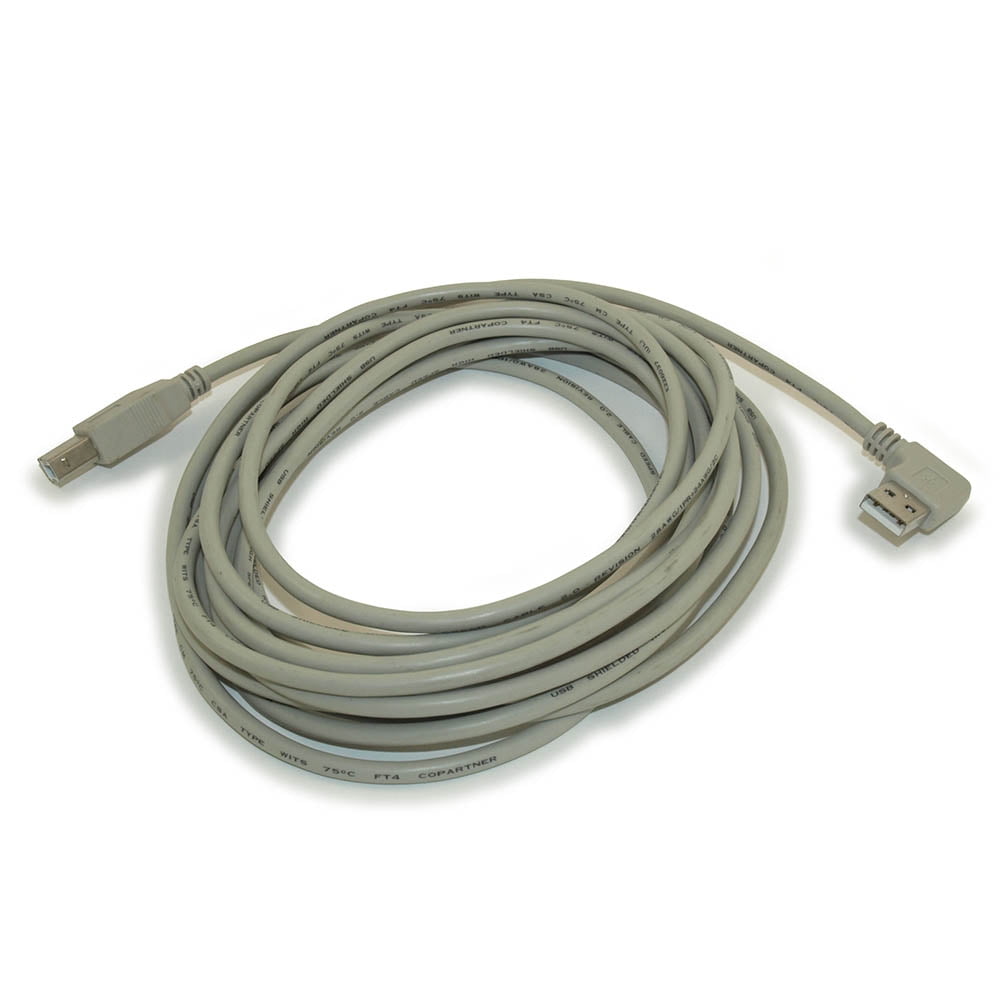 15ft ANGLE USB 2.0 Certified 480Mbps Type A Male to B Male Cable, Beige ...