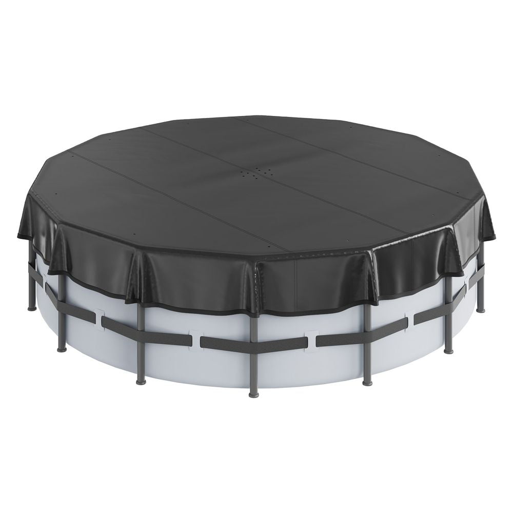15ft Round Solar Pool Cover for Above Ground, PVC Safety Design with ...