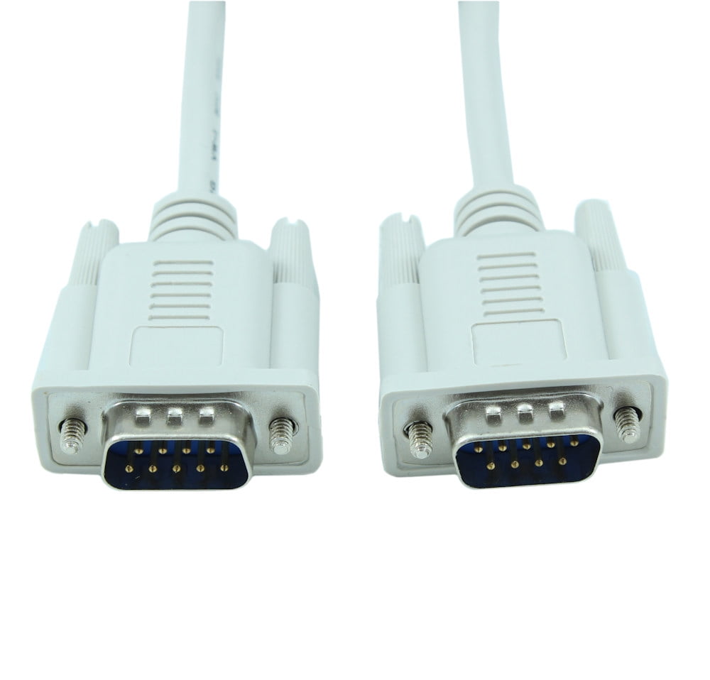 15ft Serial DB9/DB9 Straight-thru RS232 Male to Male Cable - Walmart.com