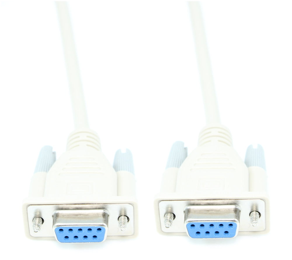 15ft Serial NULL-MODEM, DB9/DB9 Female to Female Cable - Walmart.com