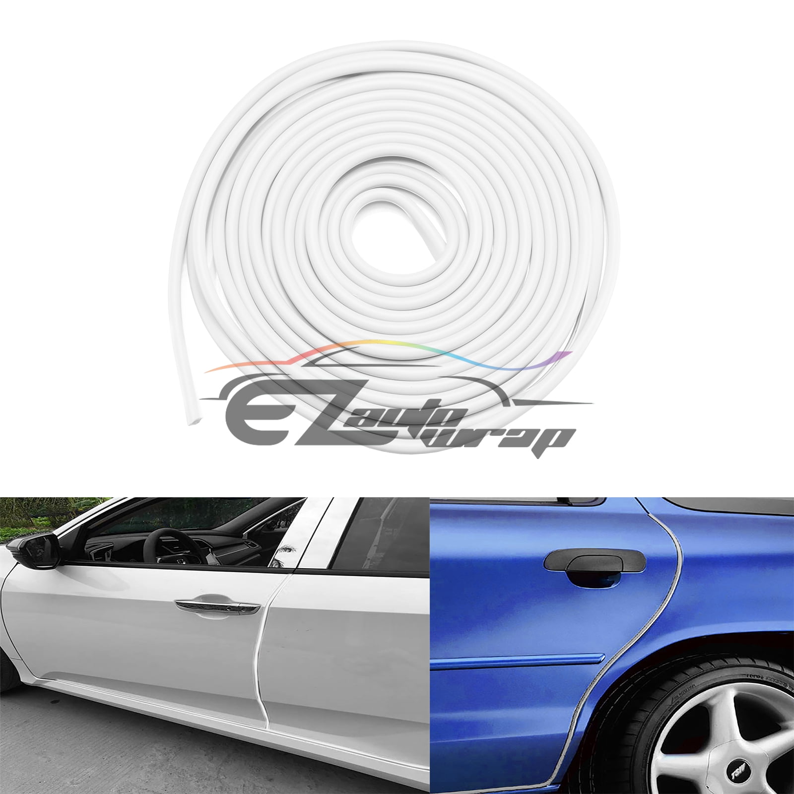 15ft Soft Rubber Flexible Car Vehicle Door Edge Guard Protector Molding Trim Strip Scratch Paint Protection with 3M Self Adhesive Tape Walmart