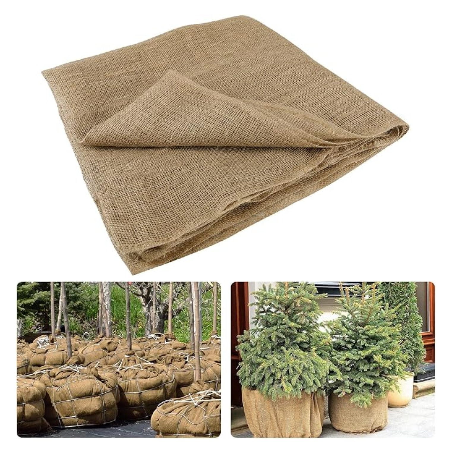 15ftx40in Natural Burlap Plant Covers Freeze Protection - Winter Frost ...