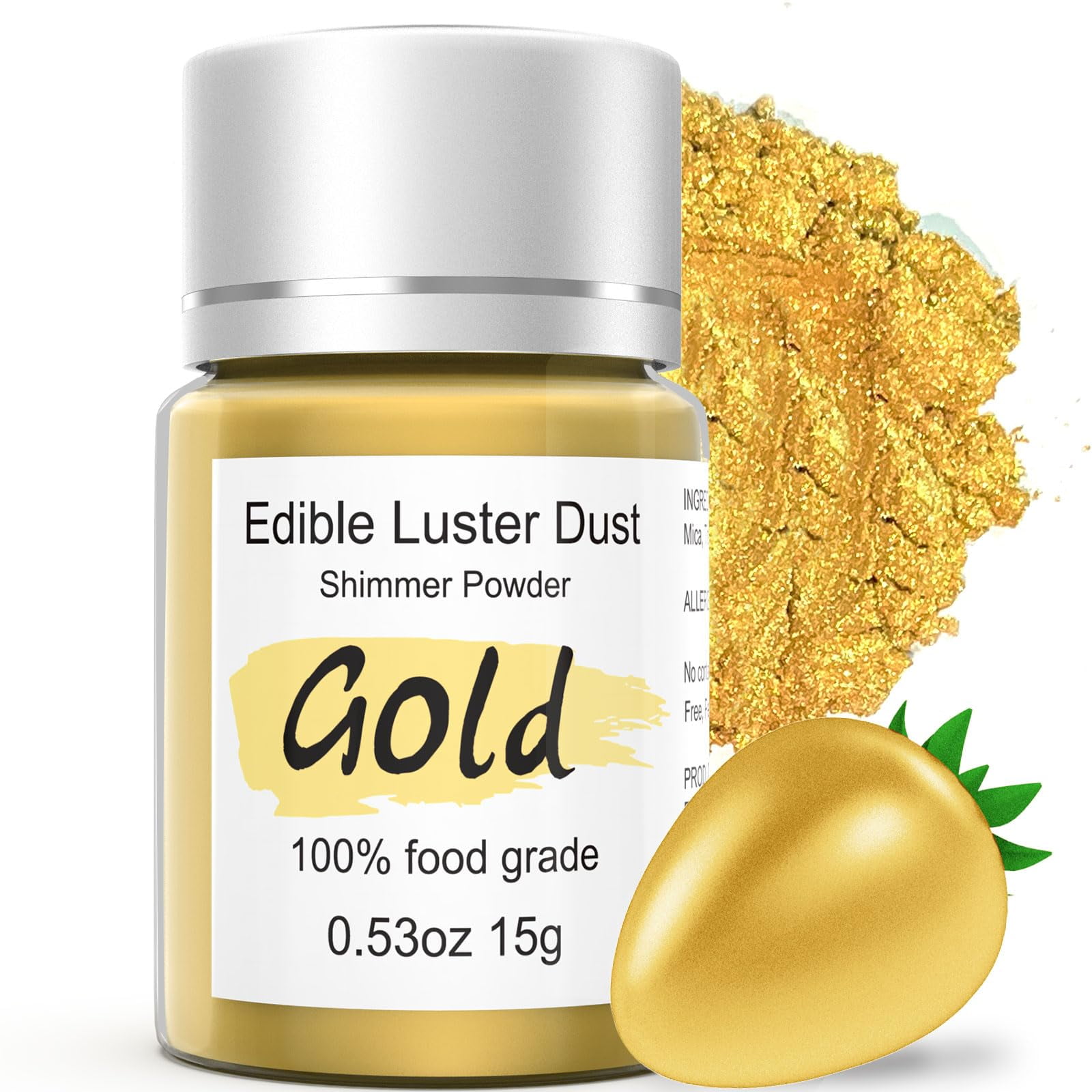 15g Edible Gold Luster Dust for BSL1 Drinks Cake Colaele Gold ...