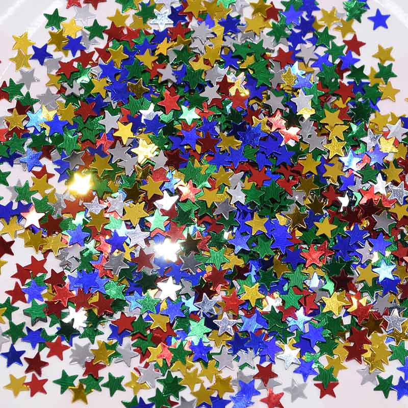 15g/bag 6/10MM Gold Silver Acrylic Stars Table Confetti Sprinkles for ...