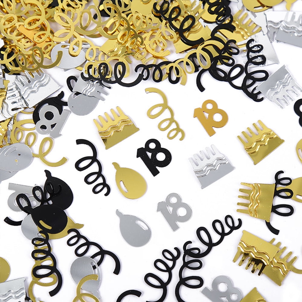 15g/bag Number Confetti Decorations 18/30/40/50/60th Happy Birthday ...