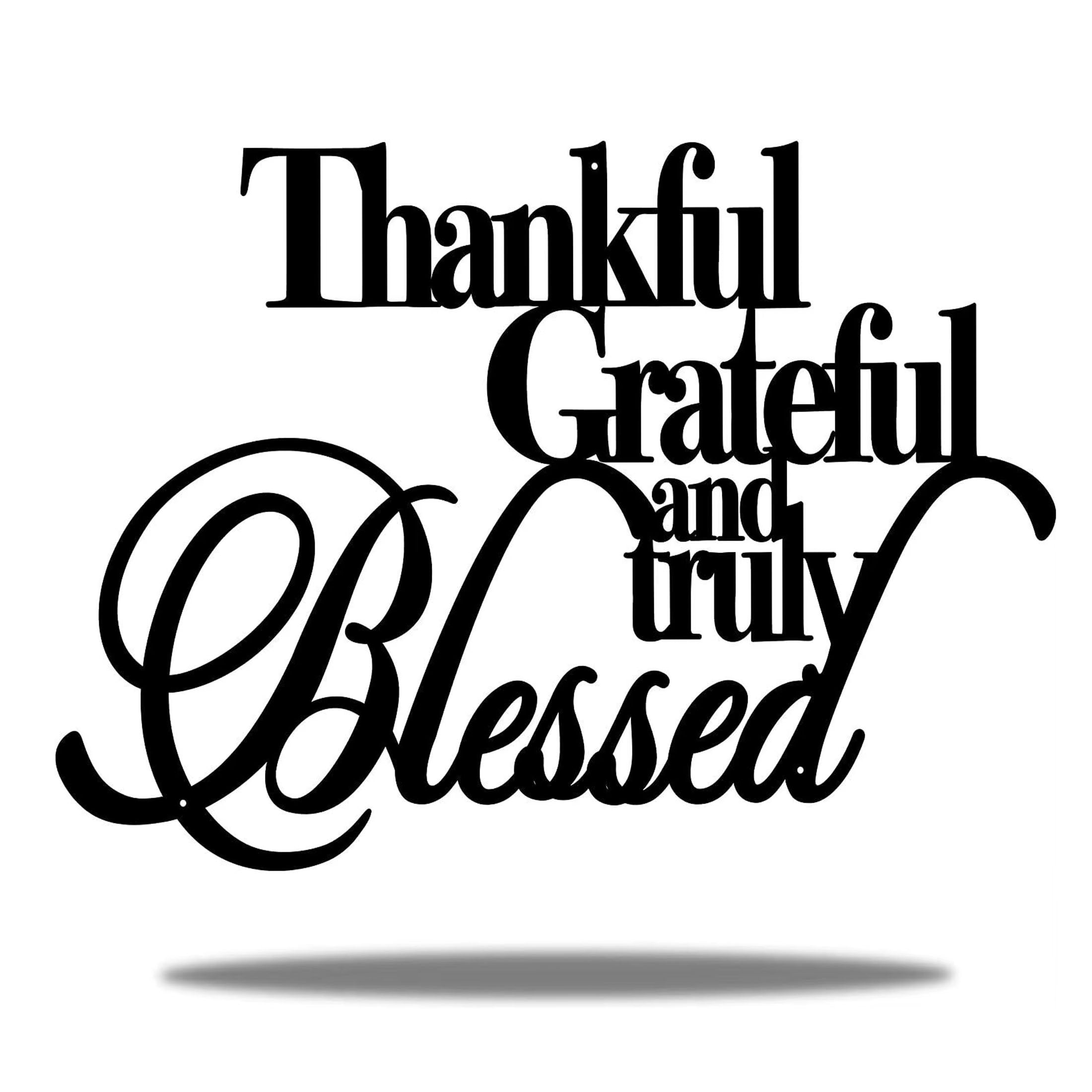 15in/18in Classic Thankful Grateful Blessed Wall Decor Wall Signs for ...