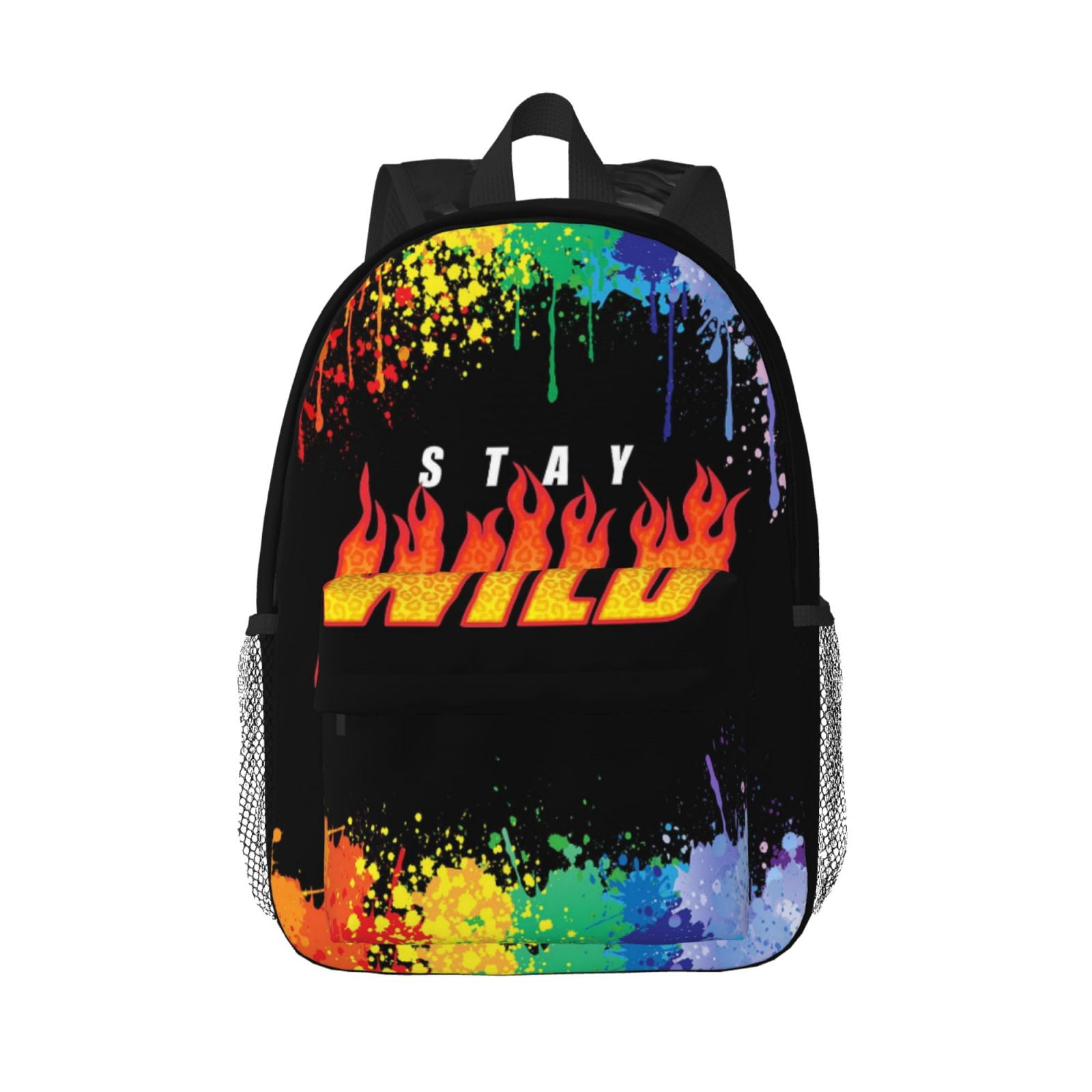 15in Ben Aze1 Art Stay Leopard Wild Backpack With Front Pocket ...