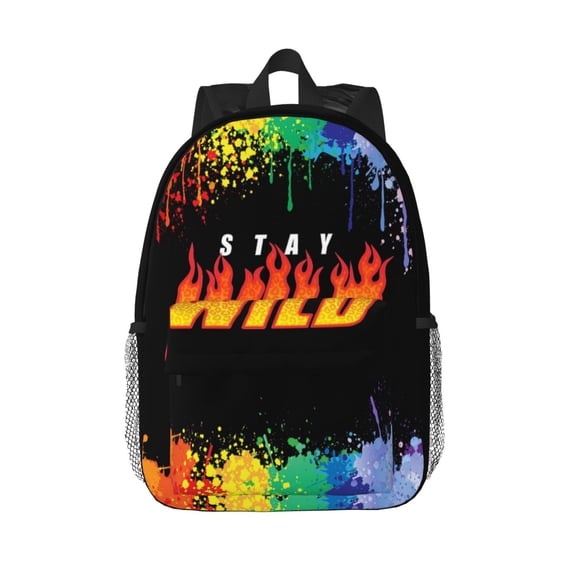 15in Ben Aze1 Art Stay Leopard Wild Backpack With Front Pocket ...