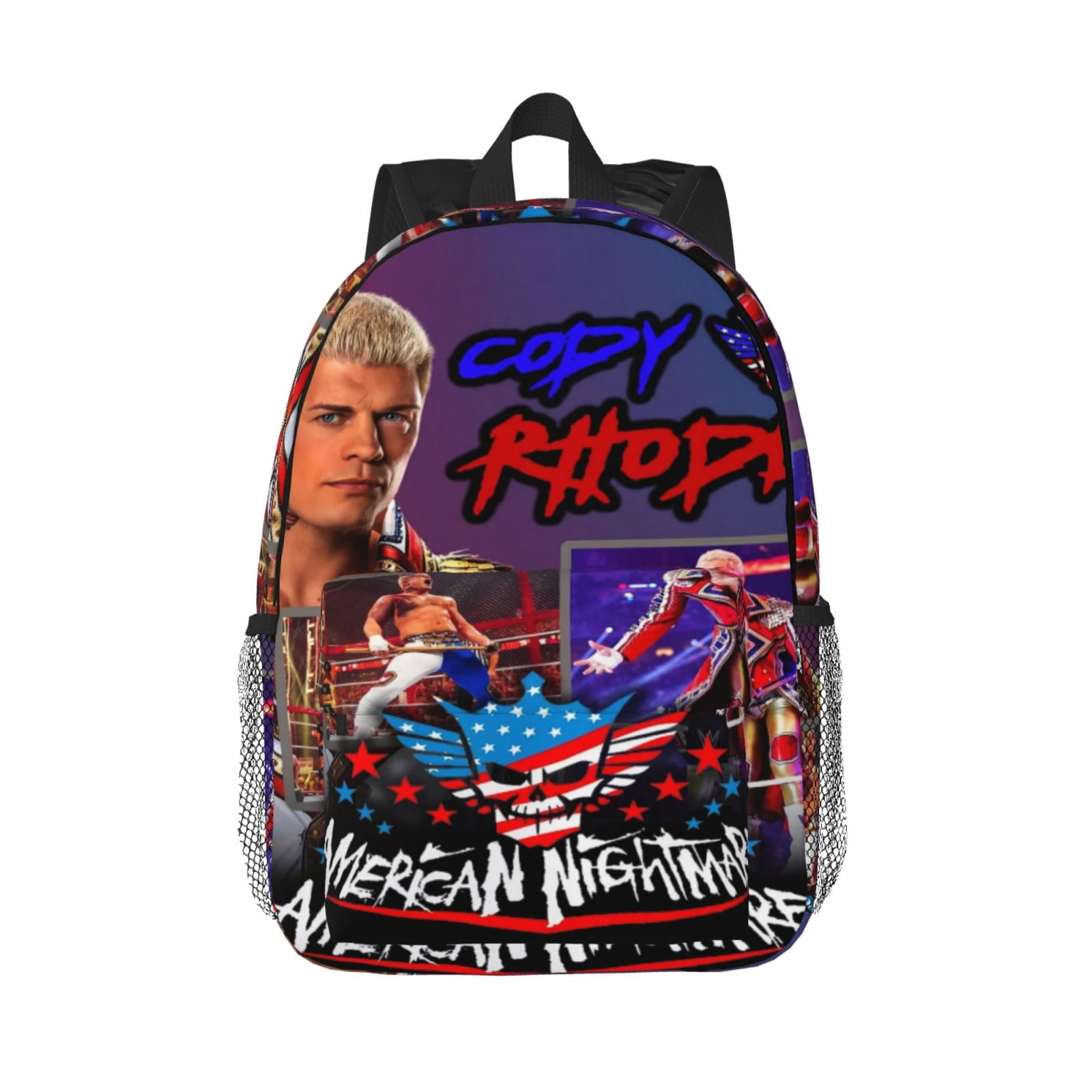 15in Cody Rhodes Backpacks Cute Laptop Bag Cartoon Bags Bookbag Daypack ...