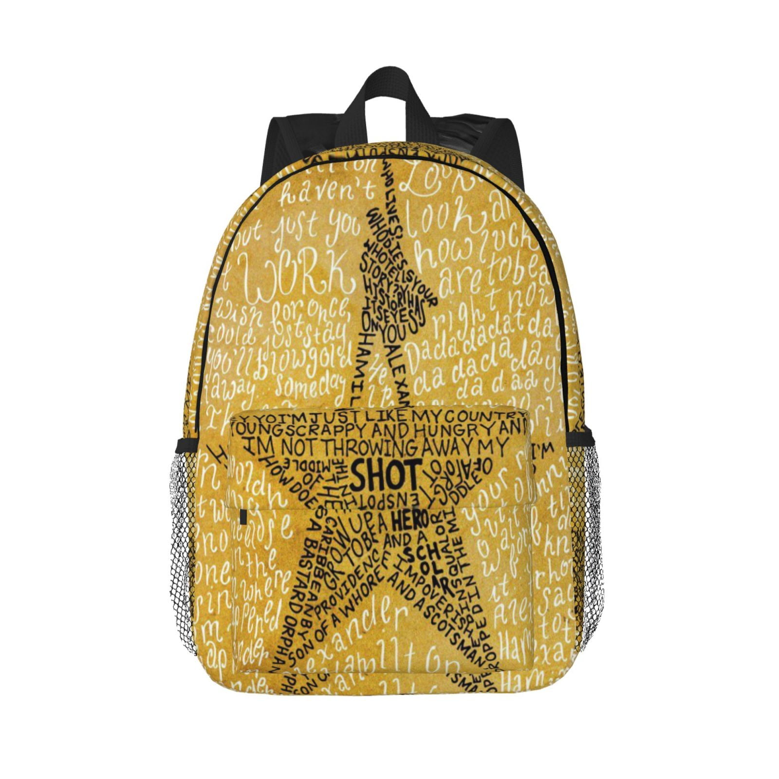 15in Hamilton Musical Backpacks Cartoon Prints Laptop Bags Lightweight ...