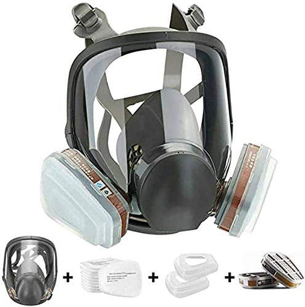 15in1 Full Face Large Size Respirator,Full Face Wide Field of View ...