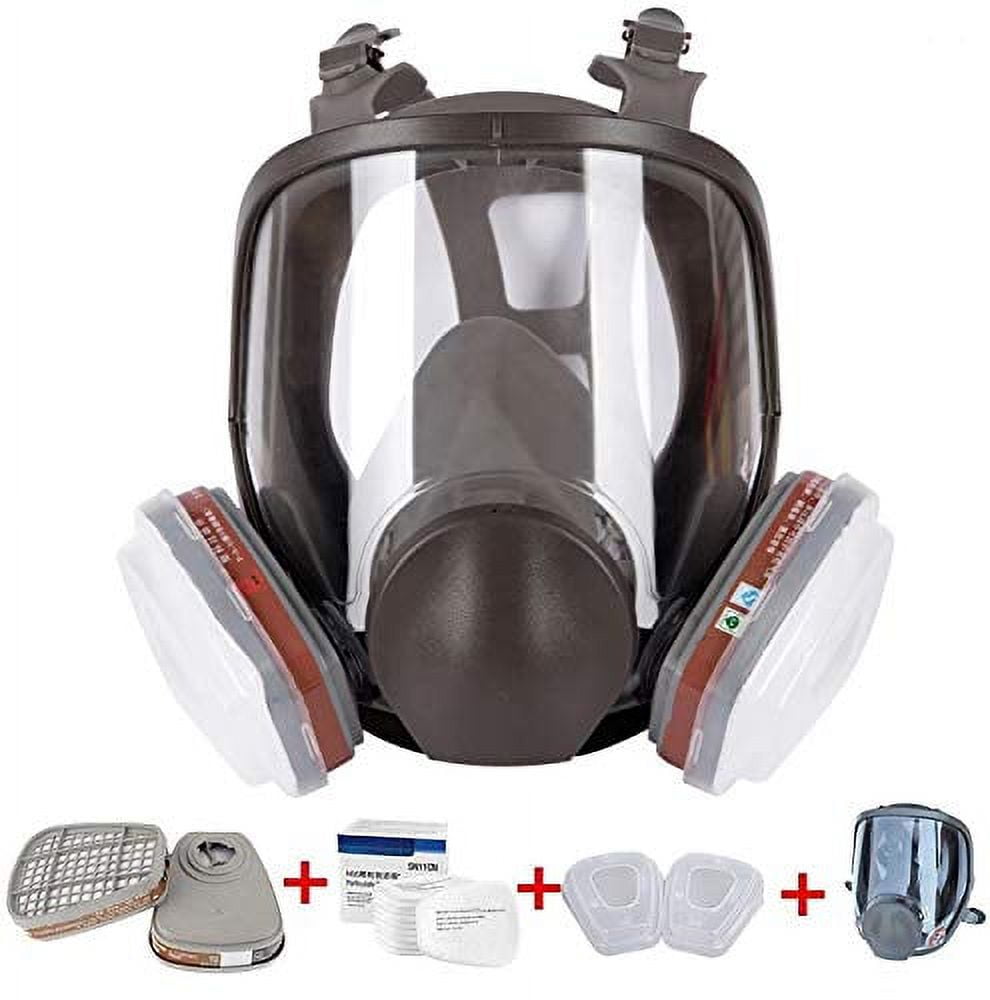 15in1 Full Face Large Size Respirator,Full Face Wide Field of View ...