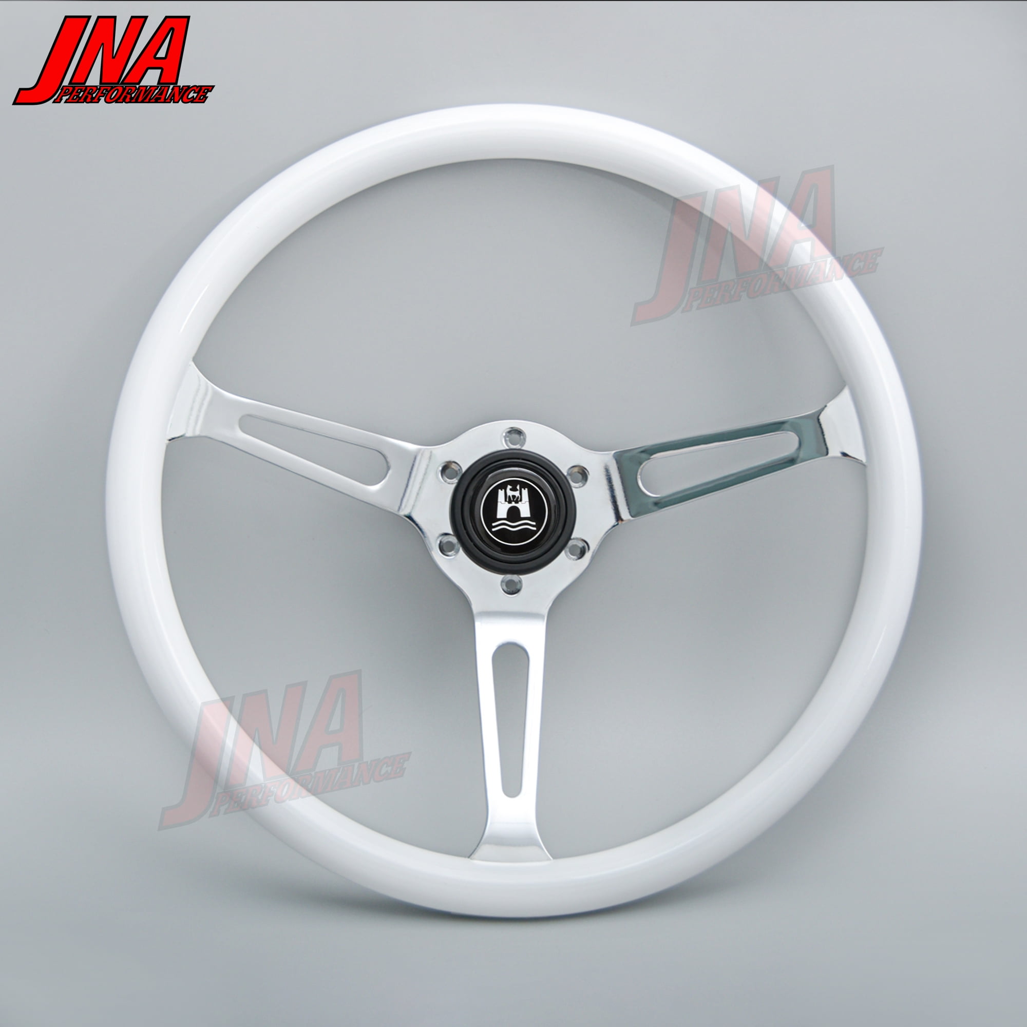 15inch ND White ABS Steering Wheel for VW/Honda/BMW 380mm Classic ...