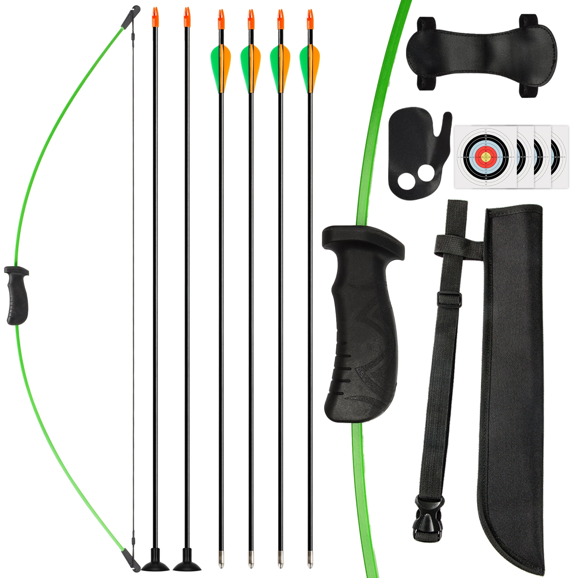 15lbs Recurve Bow and Arrow Set for Beginners, Left & Right Handed ...