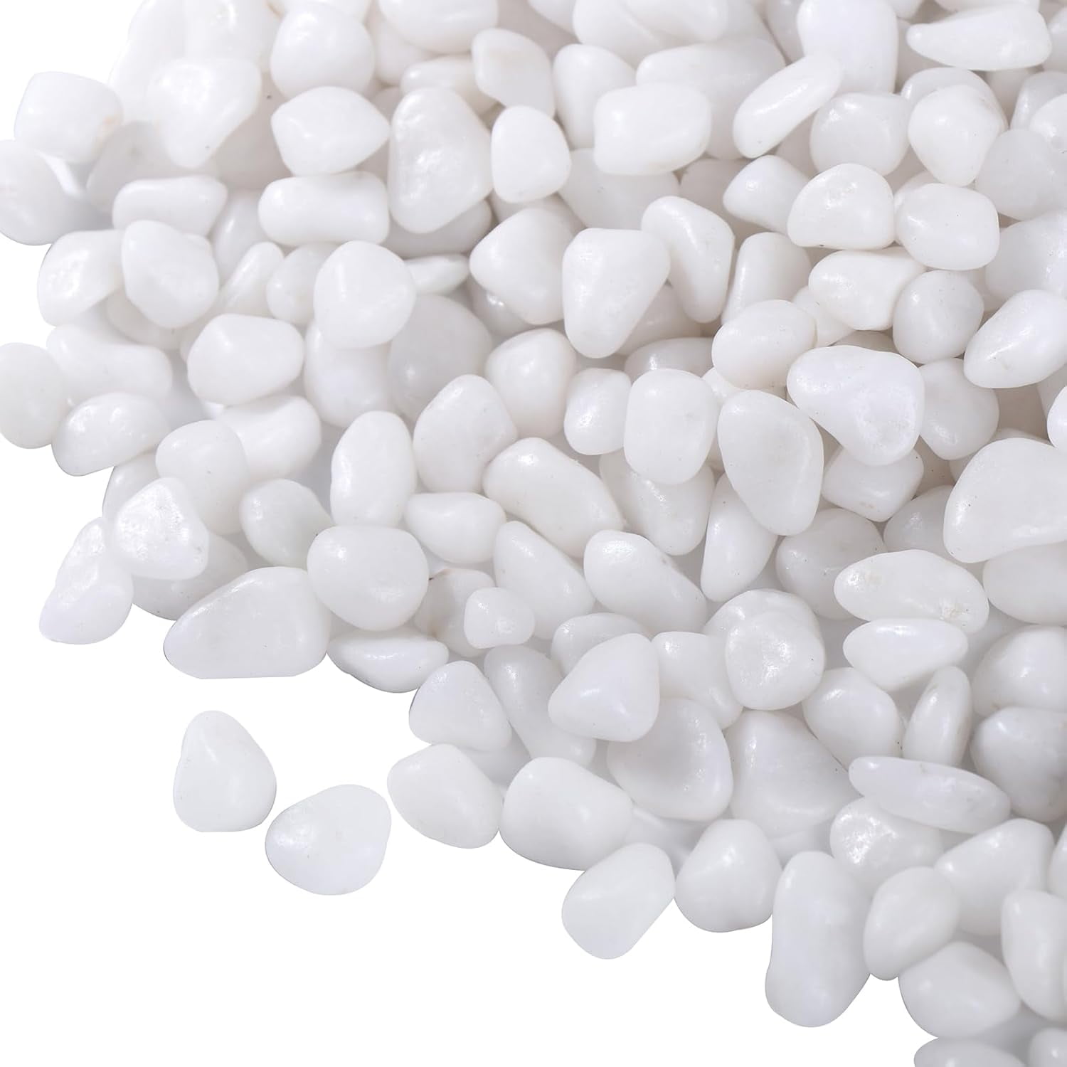 15lbs White Rocks, 3/8 Inch Small White Pebbles for Plants, Vase ...