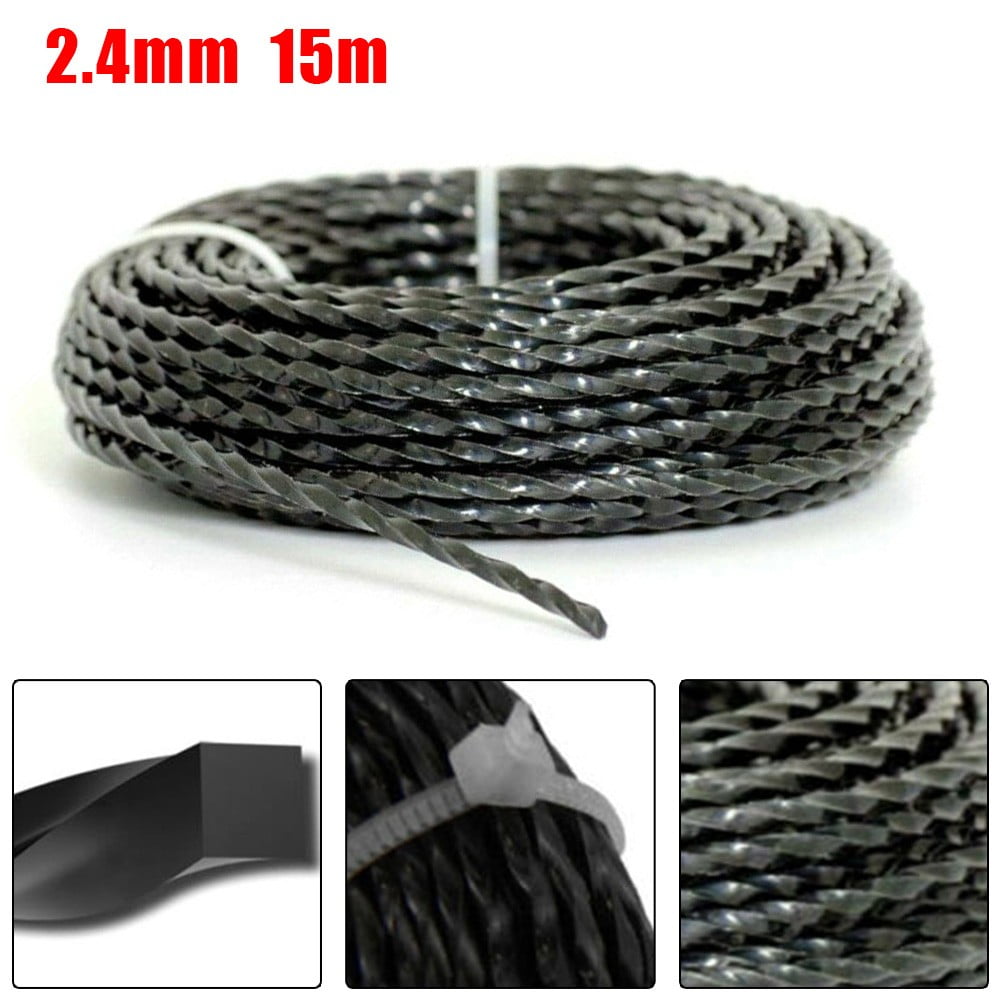 15m Trimmer Trimming Line Heavy Duty Garden Grass Rope 2.4Mm Line 15 ...