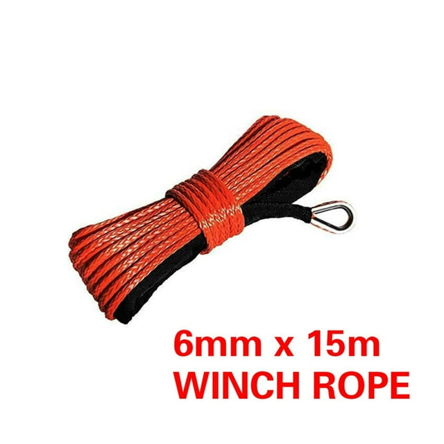 15m Winch Rope String Line Cable With Sheath Synthetic Towing Rope ...
