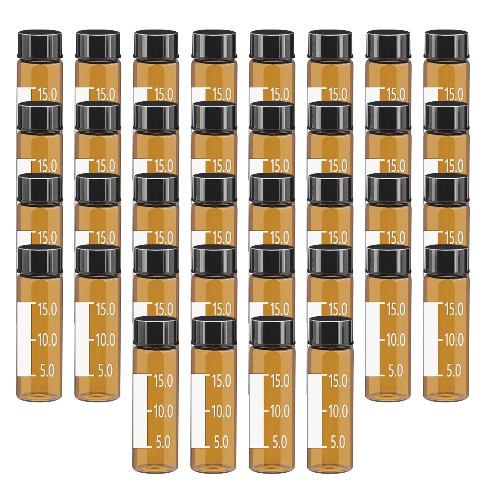 15ml Amber Glass Vial Bottles with Writing Patch Essential Oils Sample ...