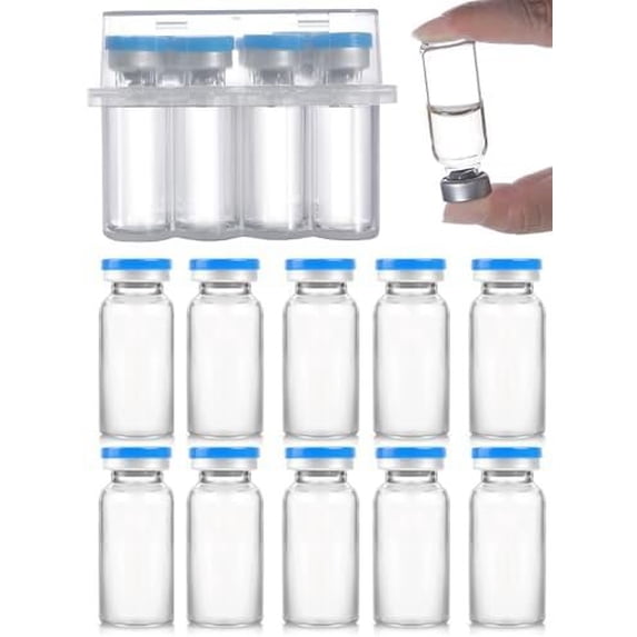 15ml Glass Vials - Self- Injection Port, Sterile Empty Vials with ...