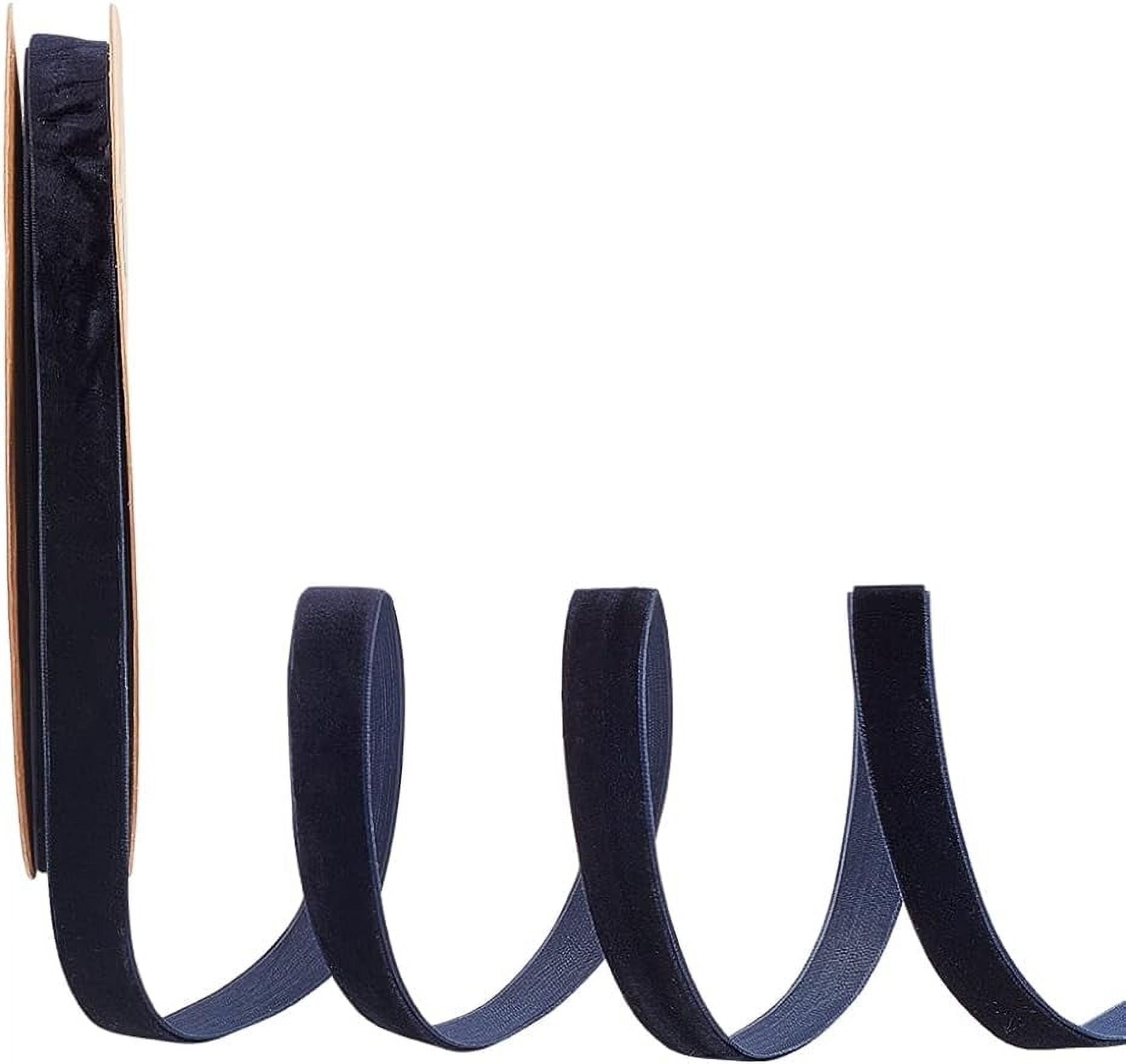 15mm 20 Yards Velvet Ribbons Prussian Blue Single Face Soft Ribbons ...
