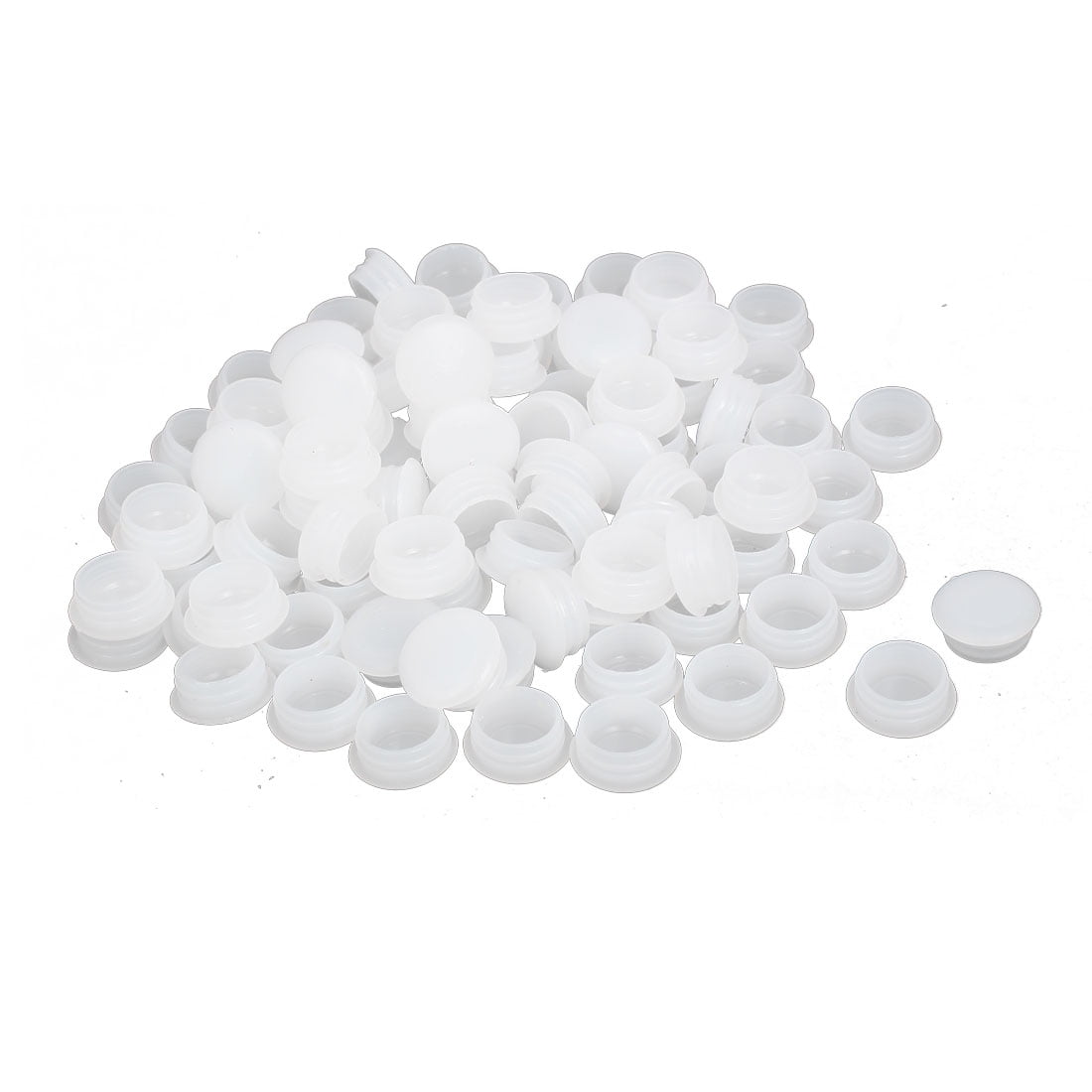 15mm Dia Plastic Thread Design Screw Cap Covers Hole Plugs Lids White ...