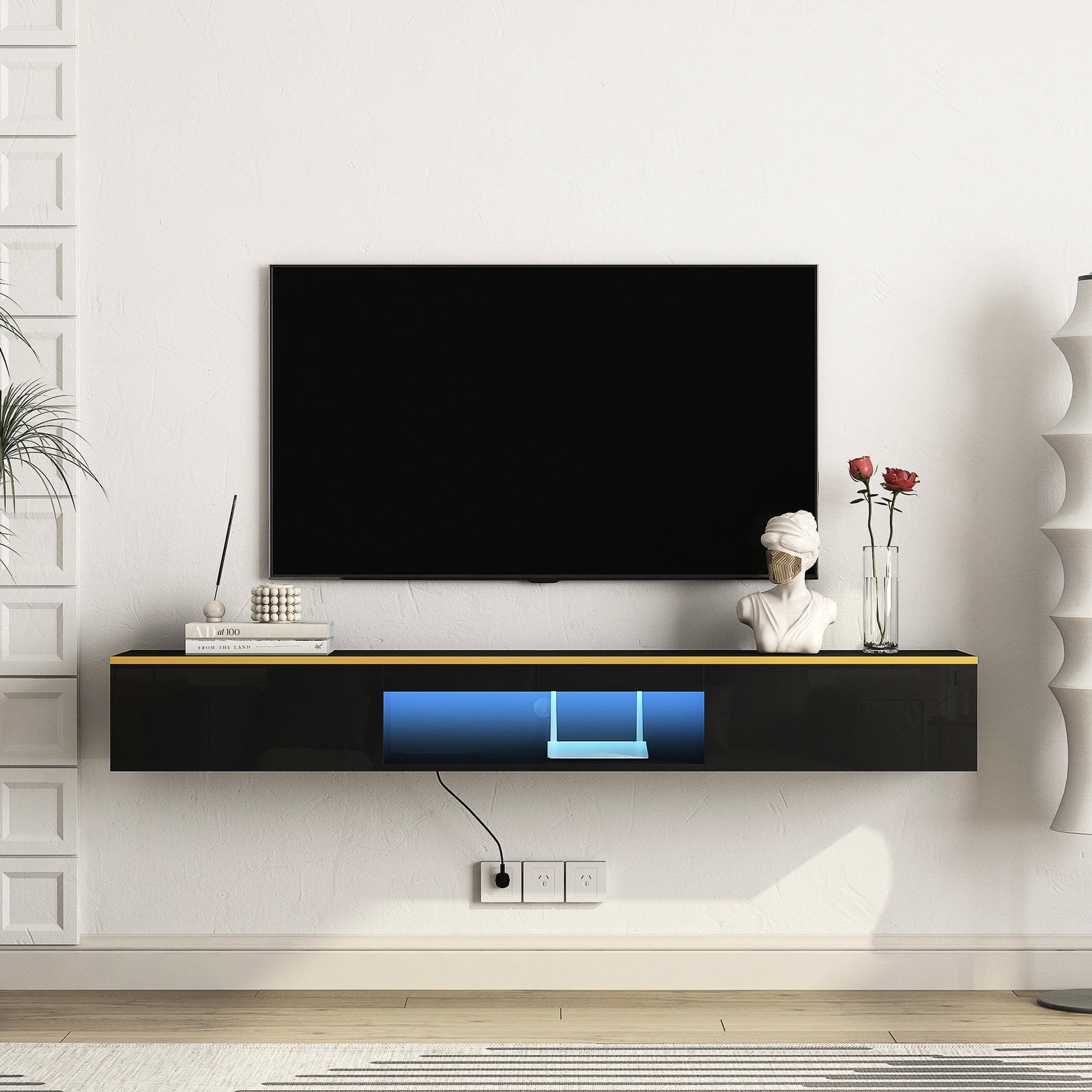 15mm E1 Particleboard Construction | Floating TV Cabinet for Home ...