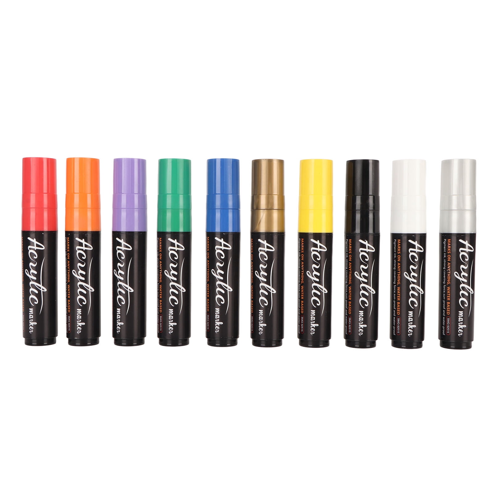 15mm Fiber Tips Acrylic Paint Marker 10 Colors DIY Waterproof Quick ...